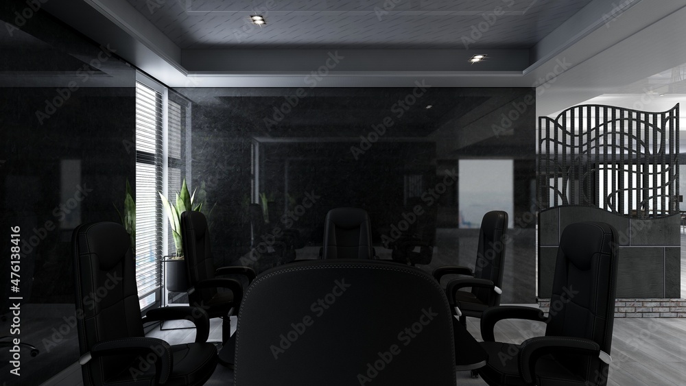 modern office meeting room for company wall logo mockup Stock ...