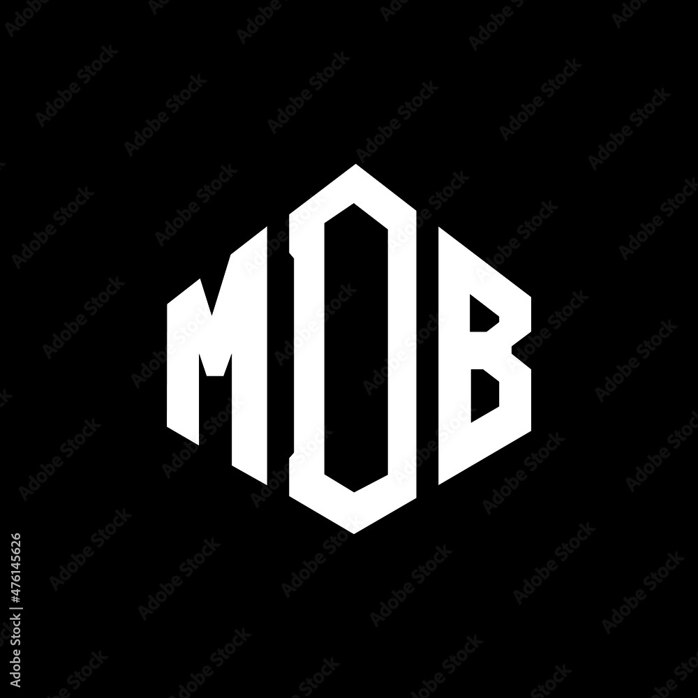 MDB letter logo design with polygon shape. MDB polygon and cube shape ...