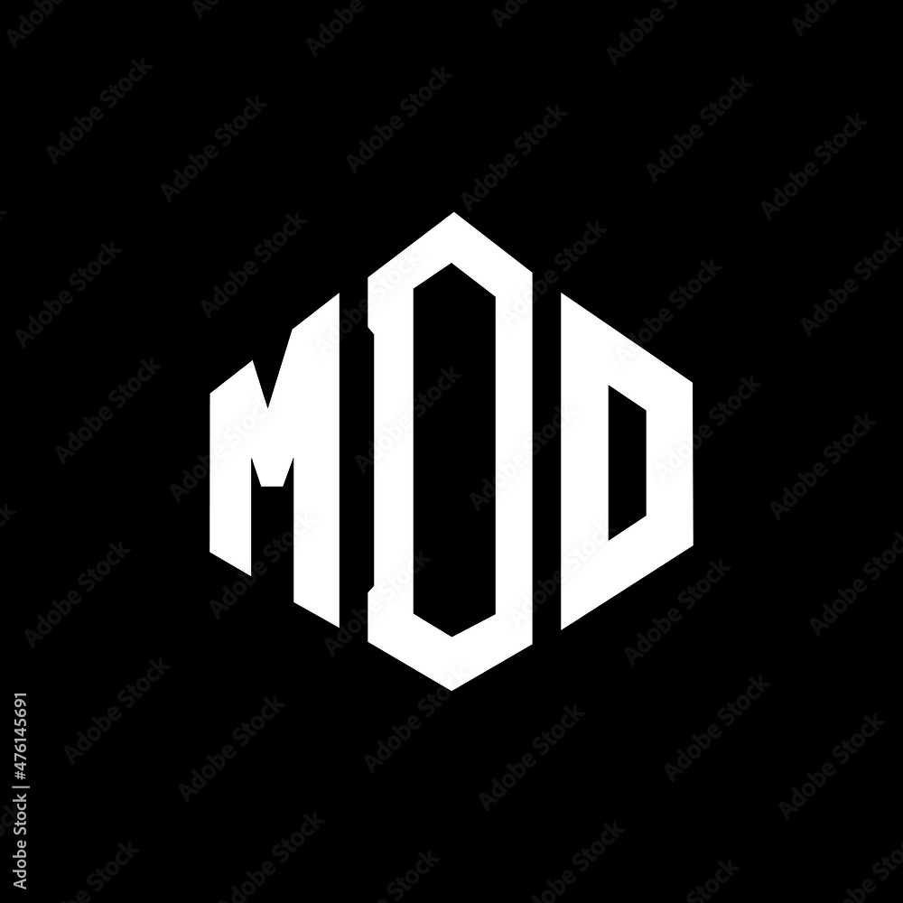 MDO letter logo design with polygon shape. MDO polygon and cube shape ...