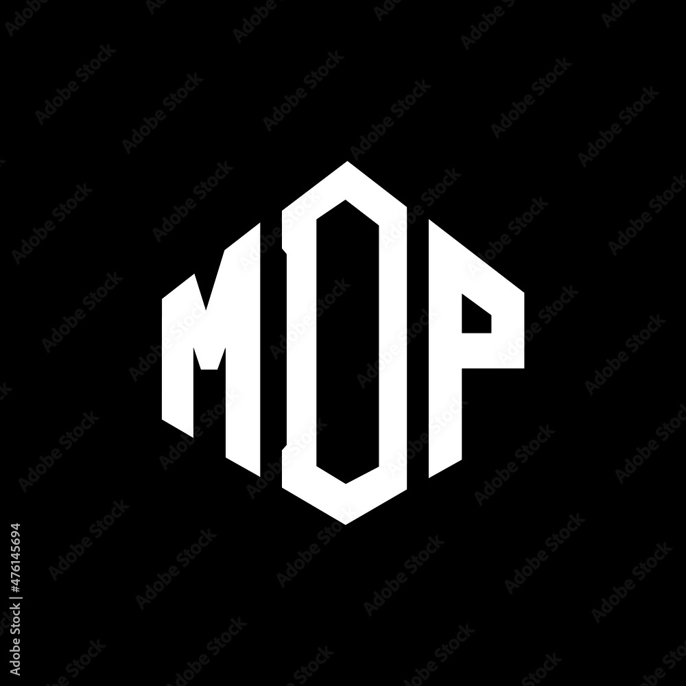 MDP letter logo design with polygon shape. MDP polygon and cube shape ...