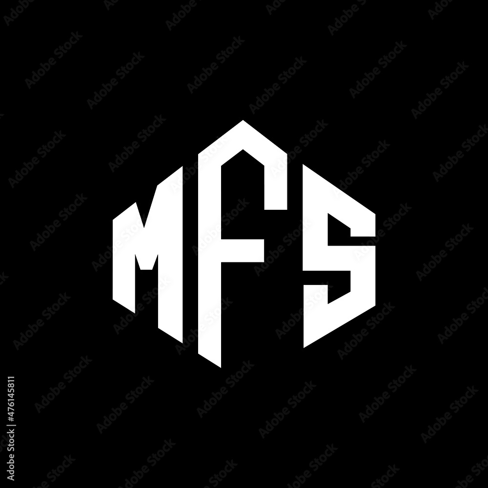 MFS letter logo design with polygon shape. MFS polygon and cube shape ...