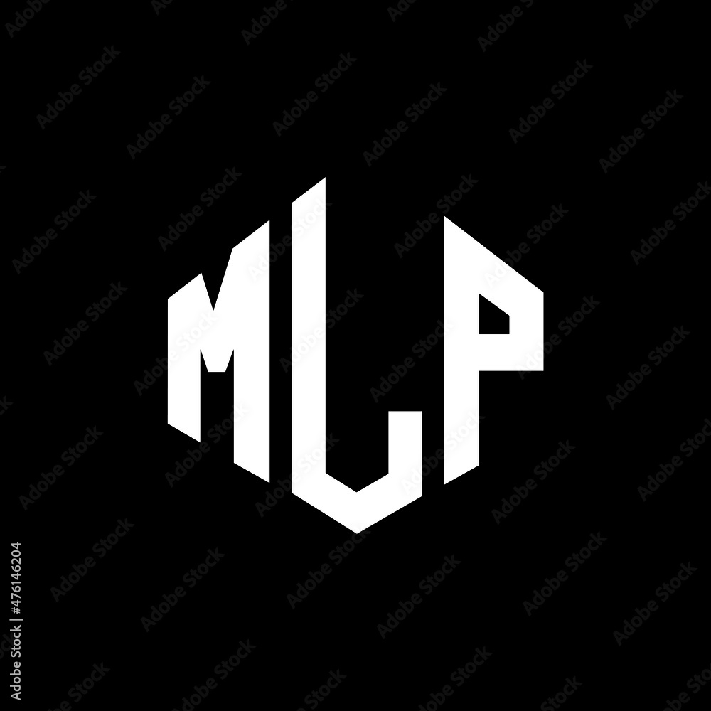 MLP letter logo design with polygon shape. MLP polygon and cube shape ...