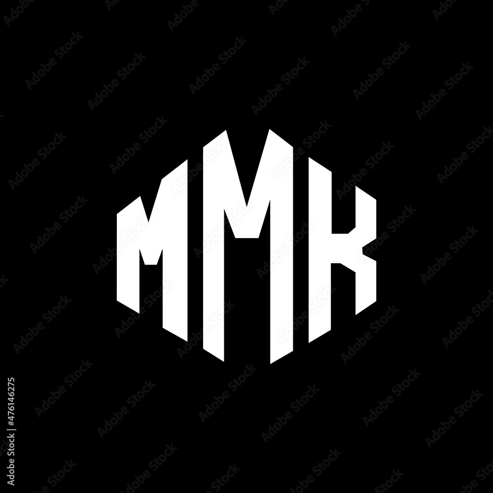 MMK letter logo design with polygon shape. MMK polygon and cube shape ...