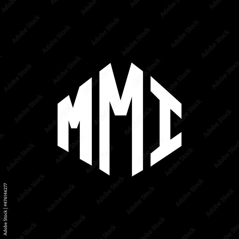 MMI letter logo design with polygon shape. MMI polygon and cube shape ...