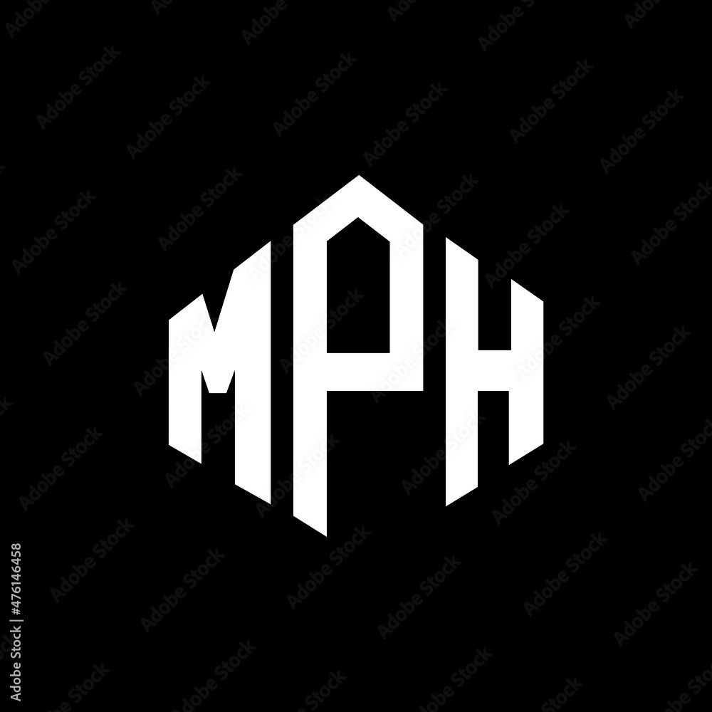 MPH letter logo design with polygon shape. MPH polygon and cube shape ...