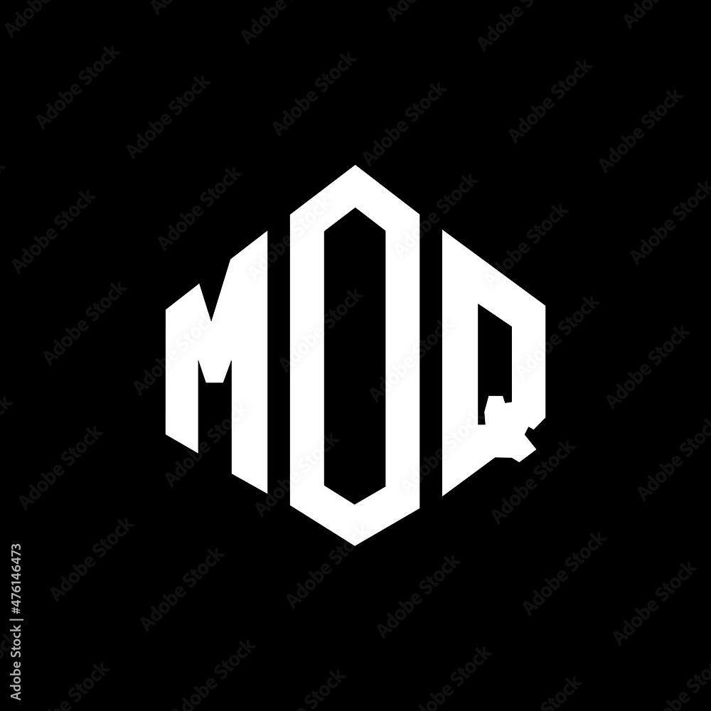MOQ letter logo design with polygon shape. MOQ polygon and cube shape ...