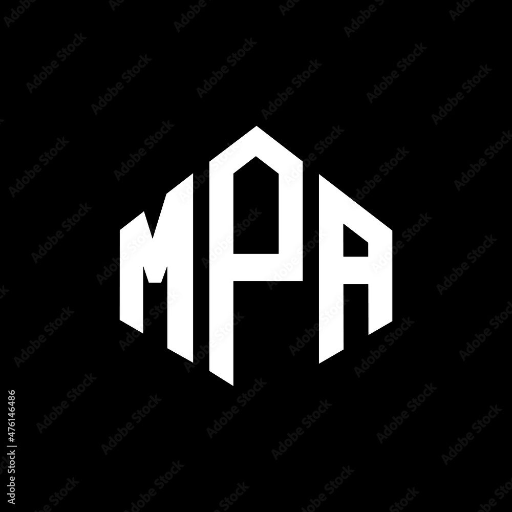 MPA letter logo design with polygon shape. MPA polygon and cube shape ...