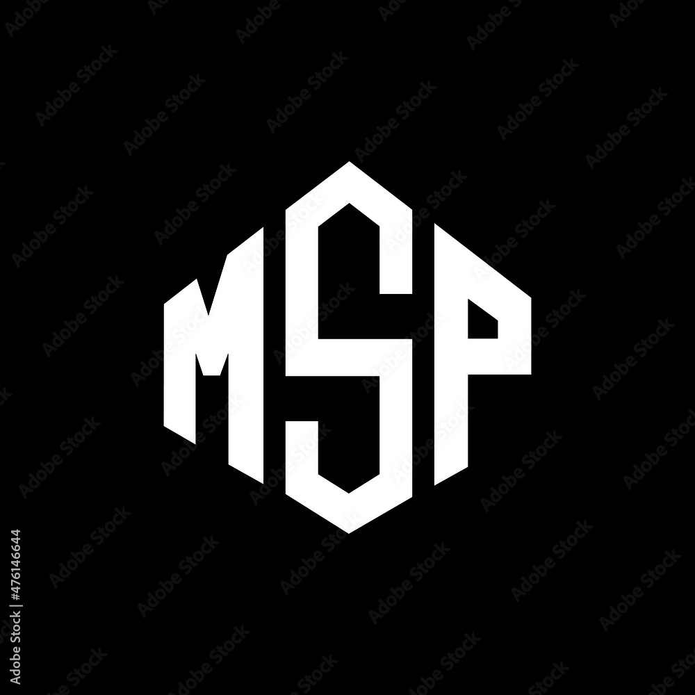 MSP letter logo design with polygon shape. MSP polygon and cube shape ...