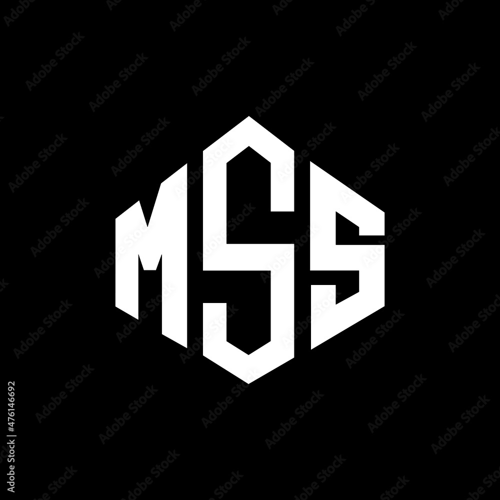 MSS letter logo design with polygon shape. MSS polygon and cube shape ...