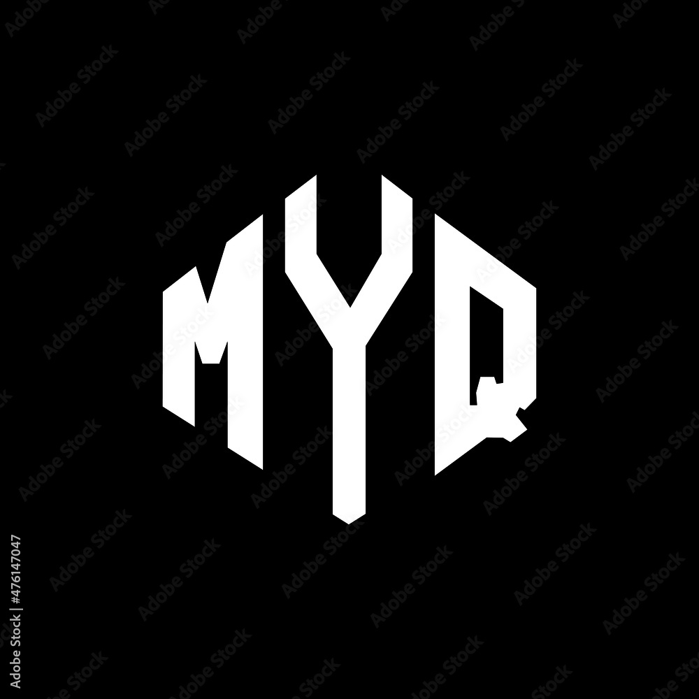MYQ letter logo design with polygon shape. MYQ polygon and cube shape ...