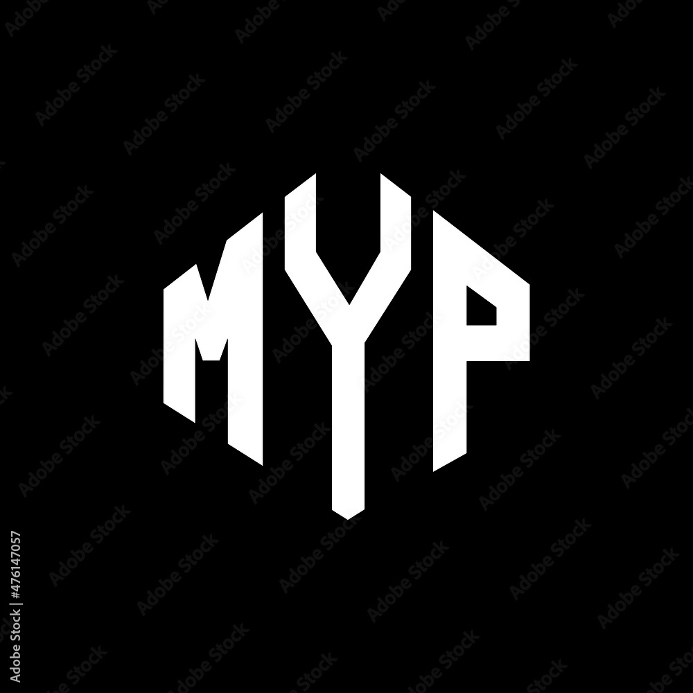 MYP letter logo design with polygon shape. MYP polygon and cube shape ...