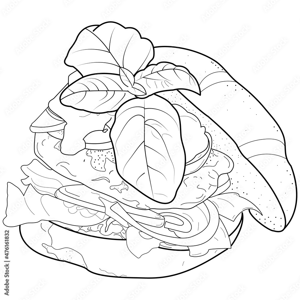 Chicken Food Coloring Page