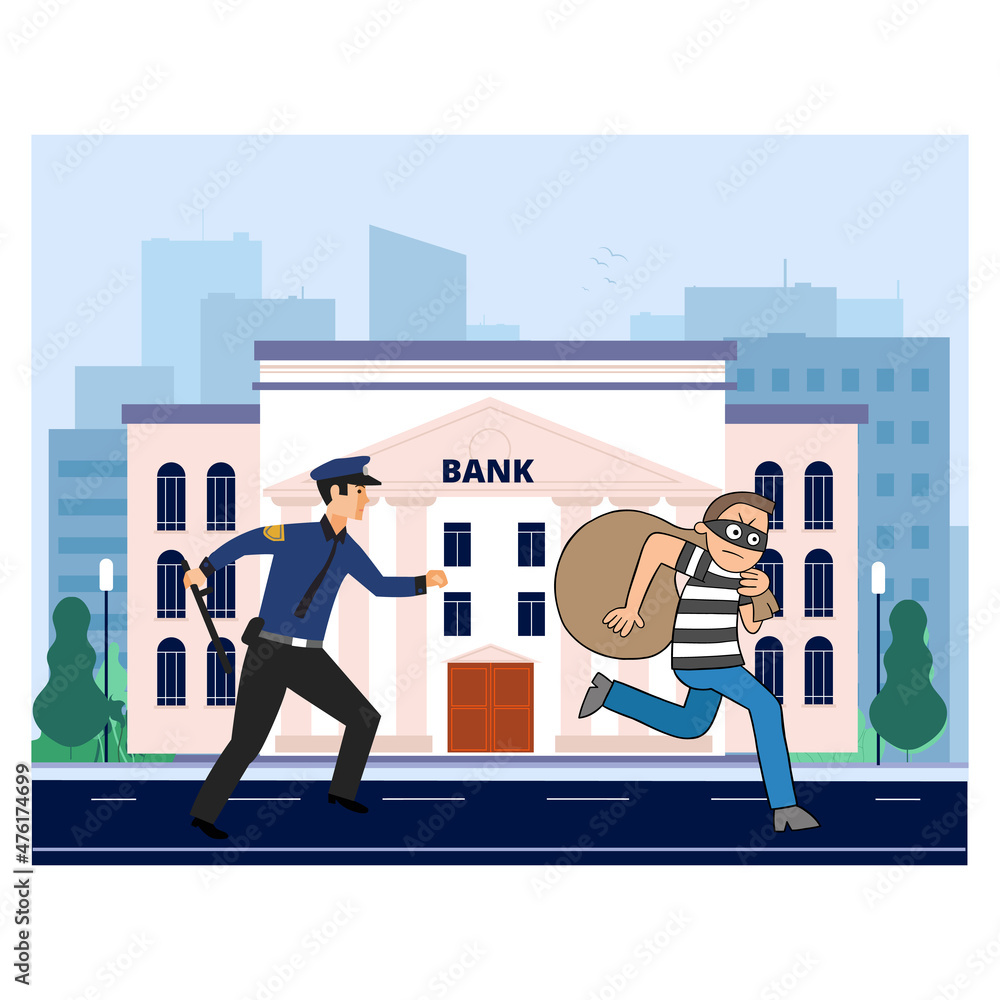 Bank Robber Running