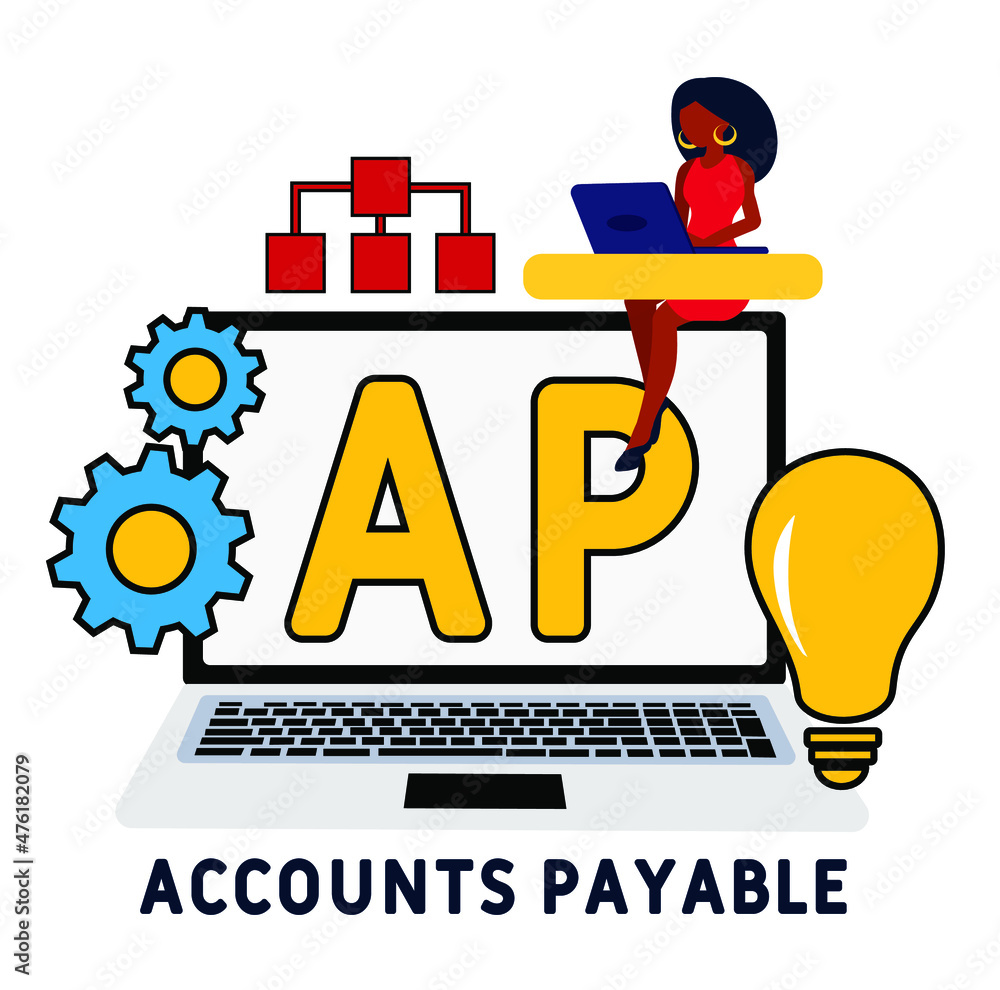 AP - Accounts Payable acronym. business concept background. vector ...