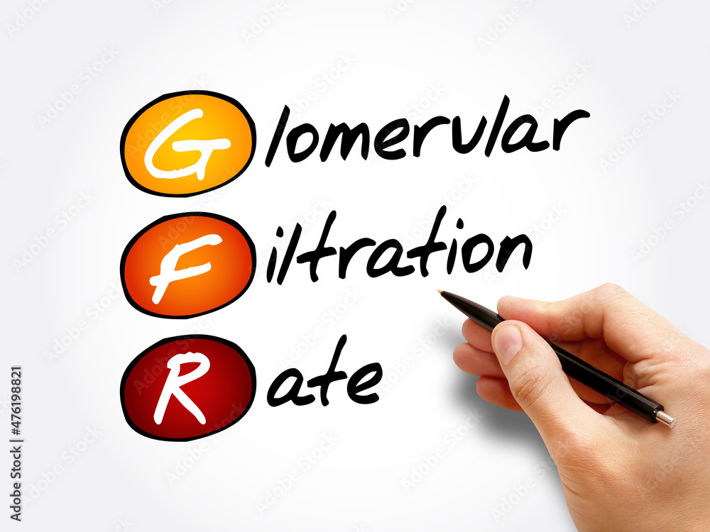 GFR - Glomerular Filtration Rate acronym, medical concept background ...