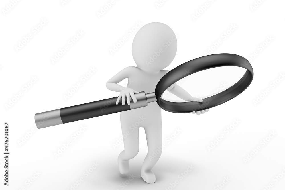 3D Man is Posing with Signs and Symbols Stock Illustration | Adobe Stock