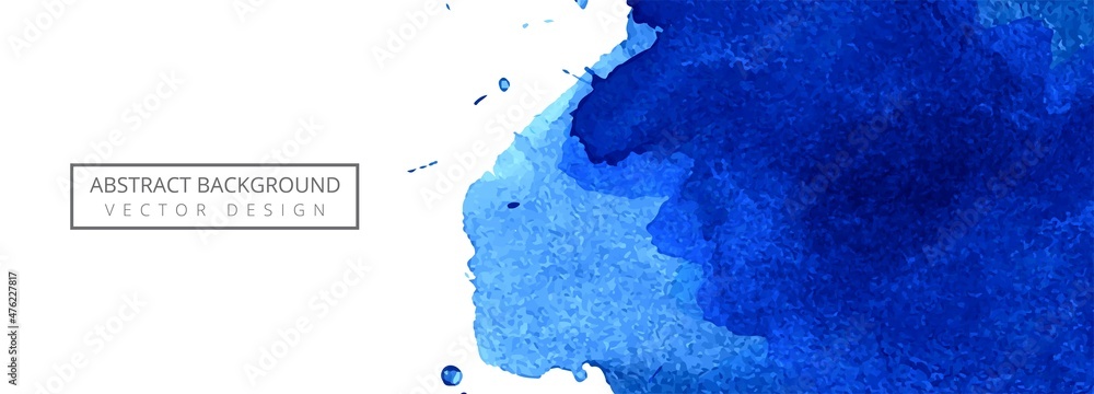 Abstract blue watercolor splash banner background Stock Vector | Adobe ...