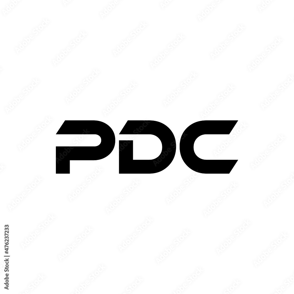 PDC letter logo design with white background in illustrator, vector ...