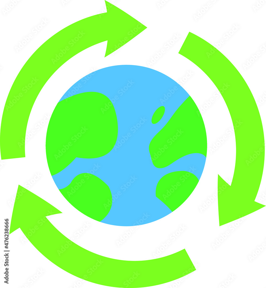 Earth vector illustration. ECO Earth symbol. Stock Vector | Adobe Stock