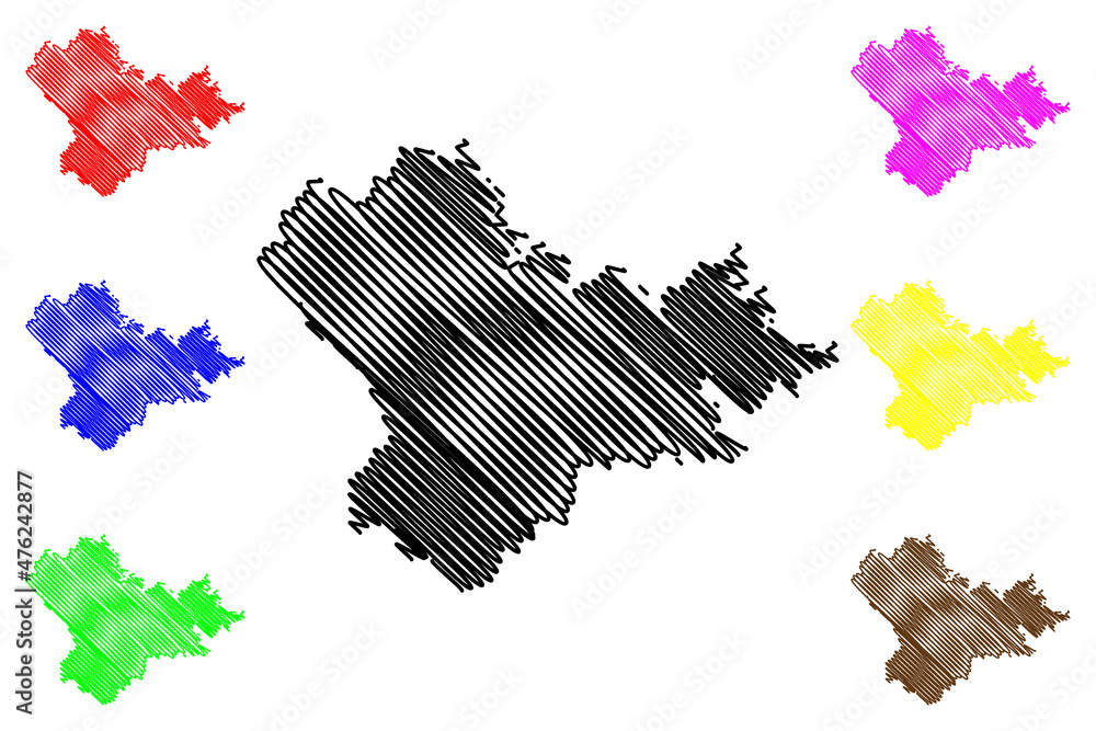 Mysore district (Karnataka State, Republic of India, Mysore division ...