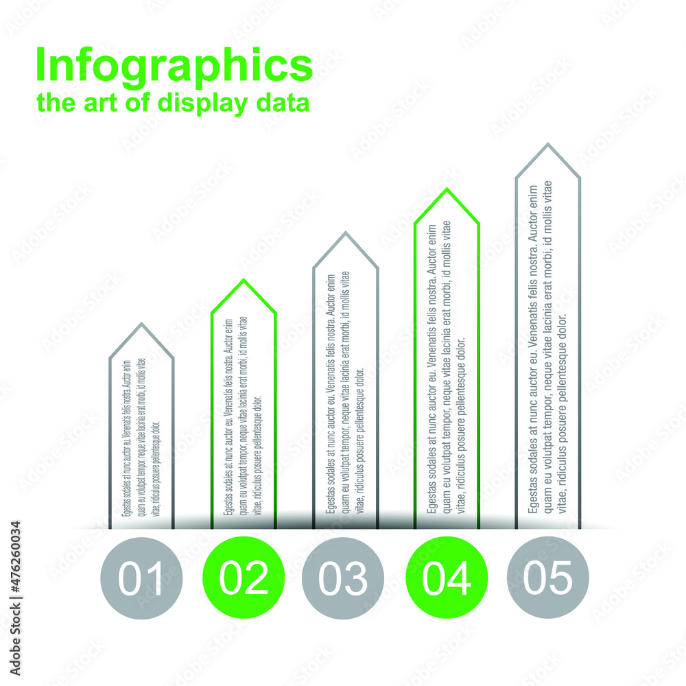 Infographic display template. Idea to display information, ranked and ...