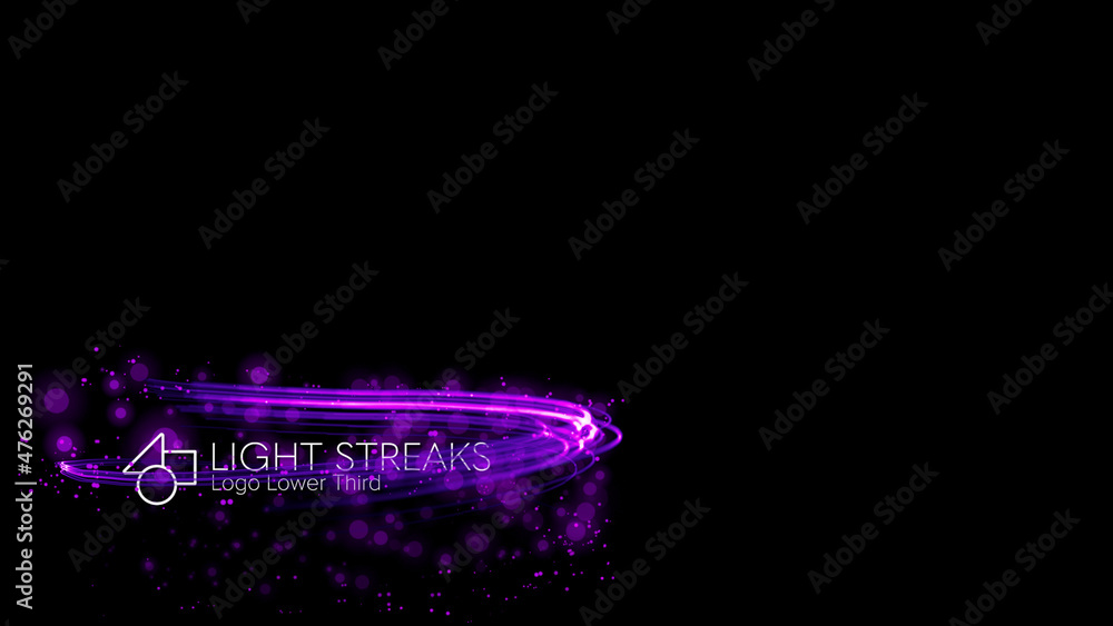 Light Streaks Logo Lower Third Stock Template | Adobe Stock