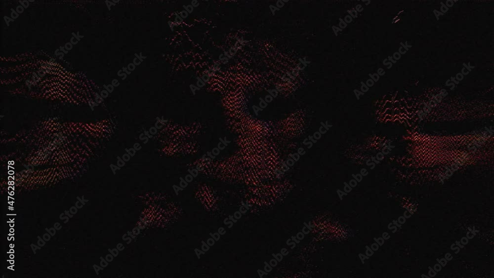 Red scary masks with glitch modulation effects. Animated horror ...