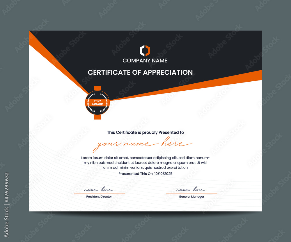 Certificate border template with luxury and modern line pattern, Modern ...