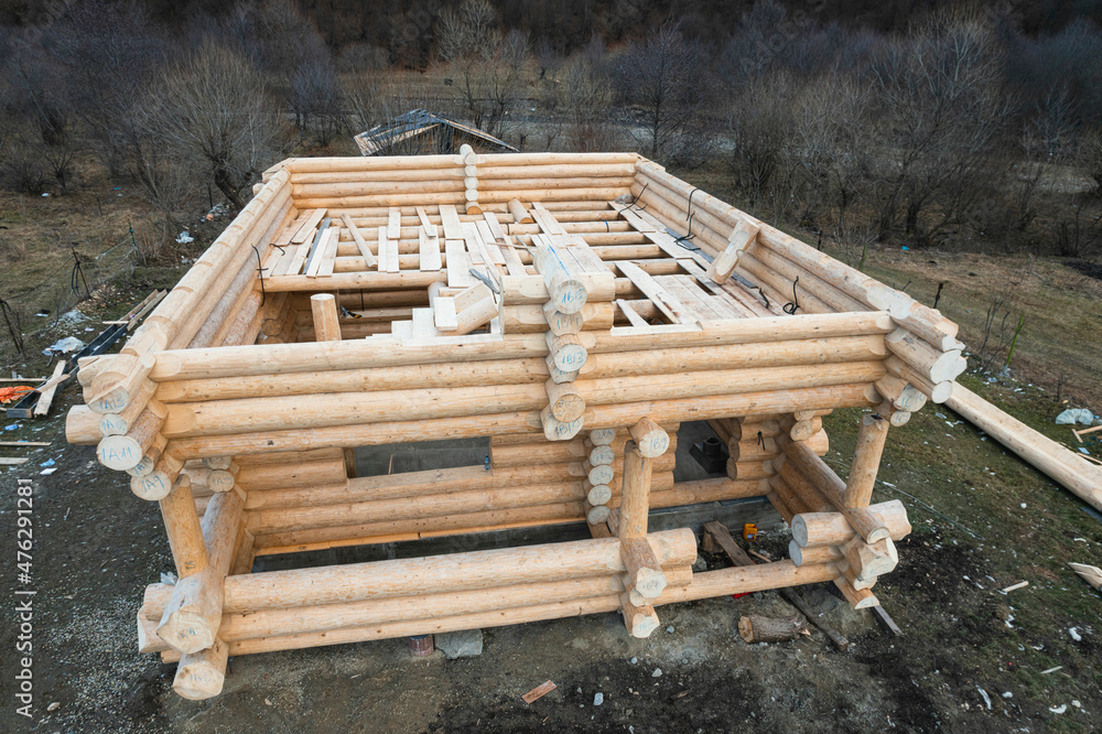 Cottage style log home was built by an outstanding timber framing ...