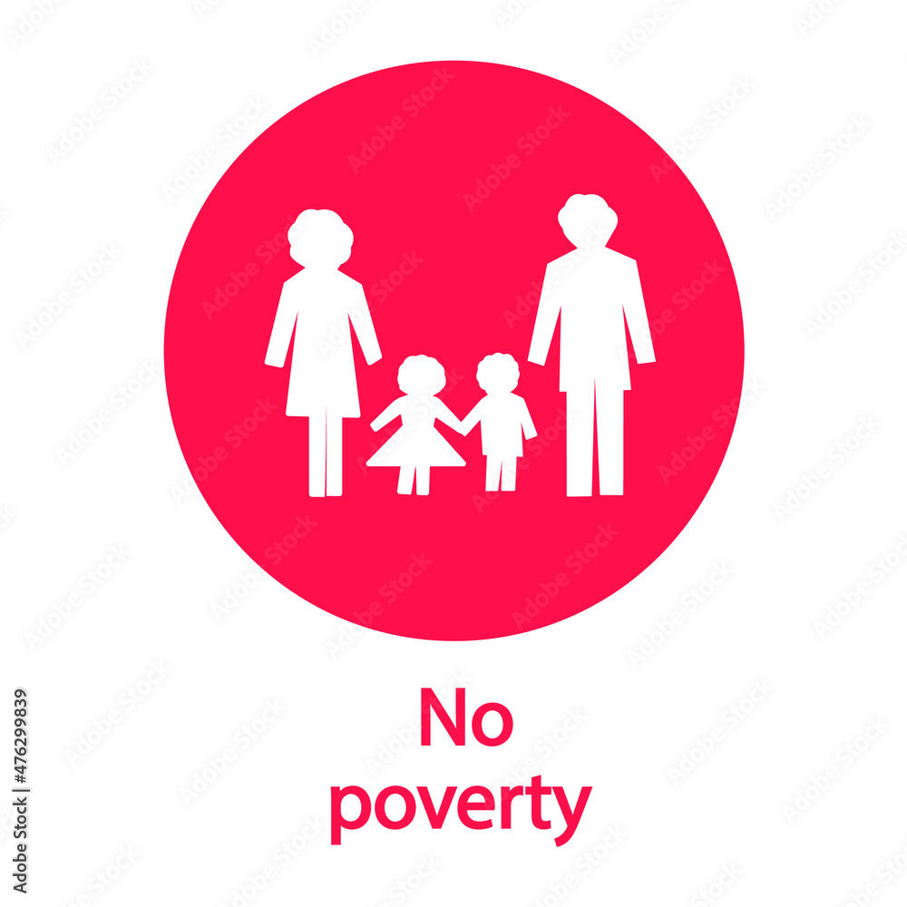 No Poverty Icon - Goal 1 out of 17 Sustainable Development Goals set by ...