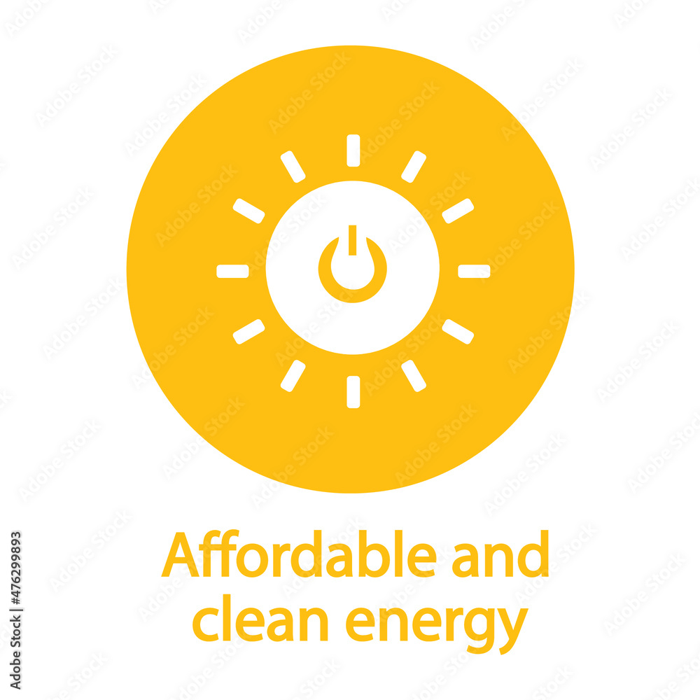 Affordable and Clean Energy Icon - Goal 7 out of 17 Sustainable ...