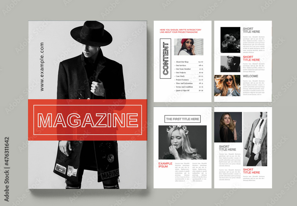 Magazine Layout Stock Template | Adobe Stock