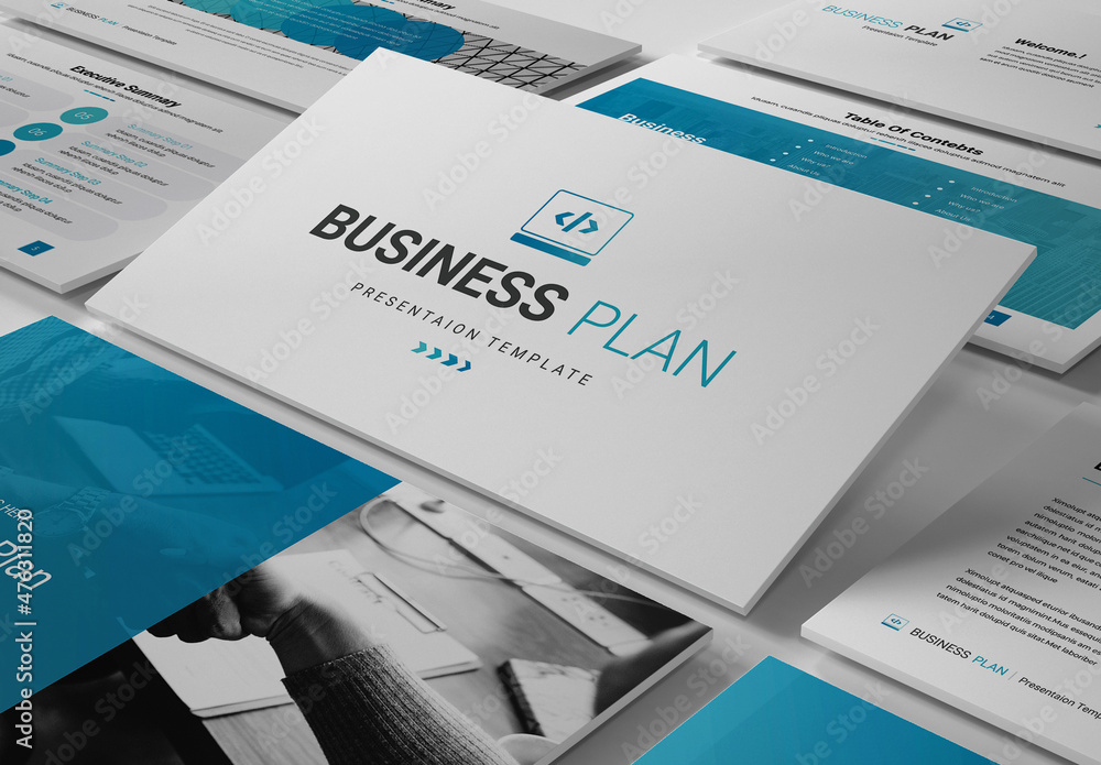 Minimal & Clean Presentation Layout Stock Template | Adobe Stock