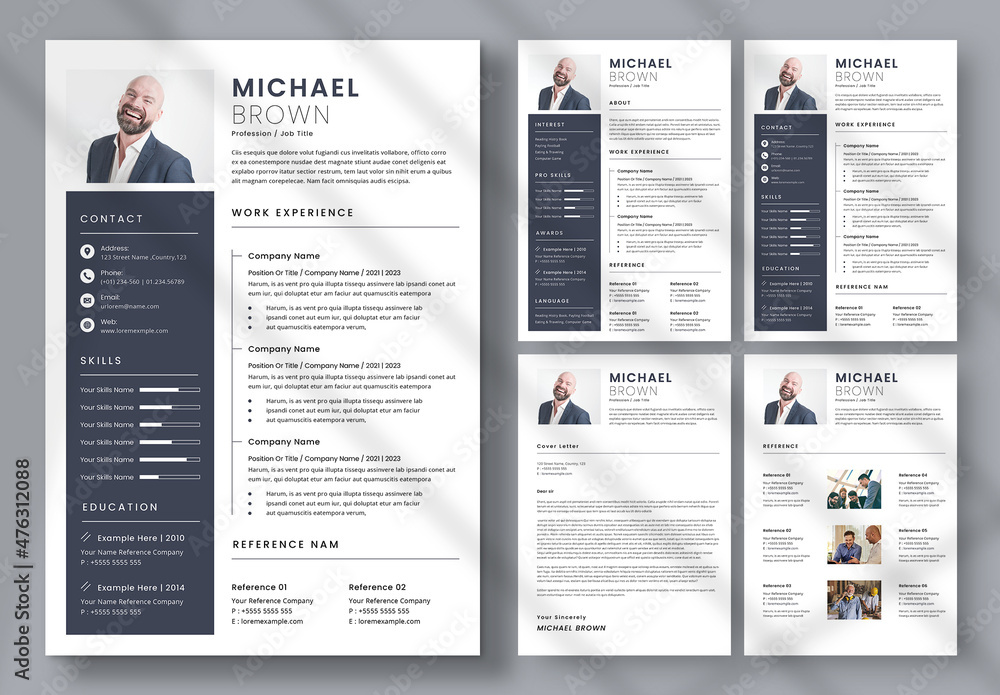 Resume Layout Stock Template | Adobe Stock