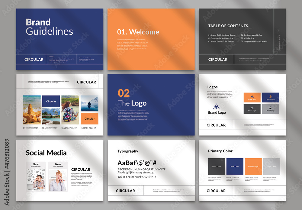Brand Guidelines Layout Stock Template | Adobe Stock