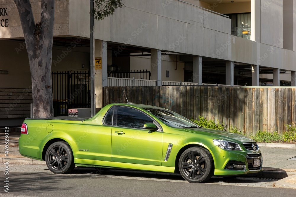 Bright green Holden Ute SV6 Storm which is extremely popular pickup car ...