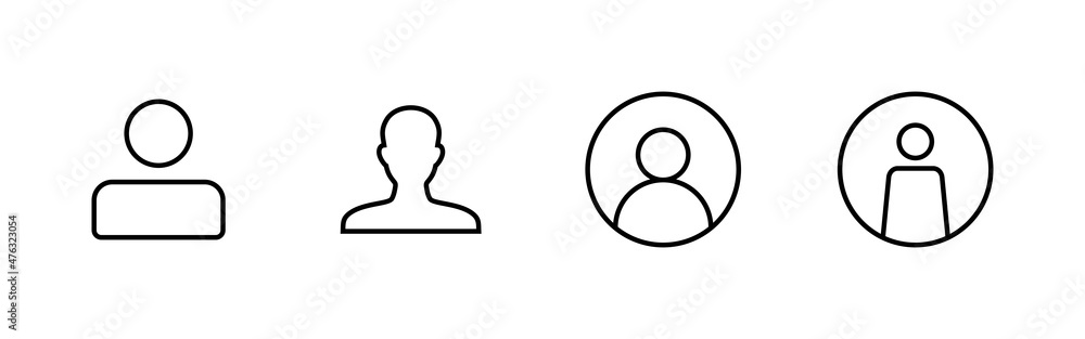 User Icons set. person sign and symbol. people icon. Stock Vector ...