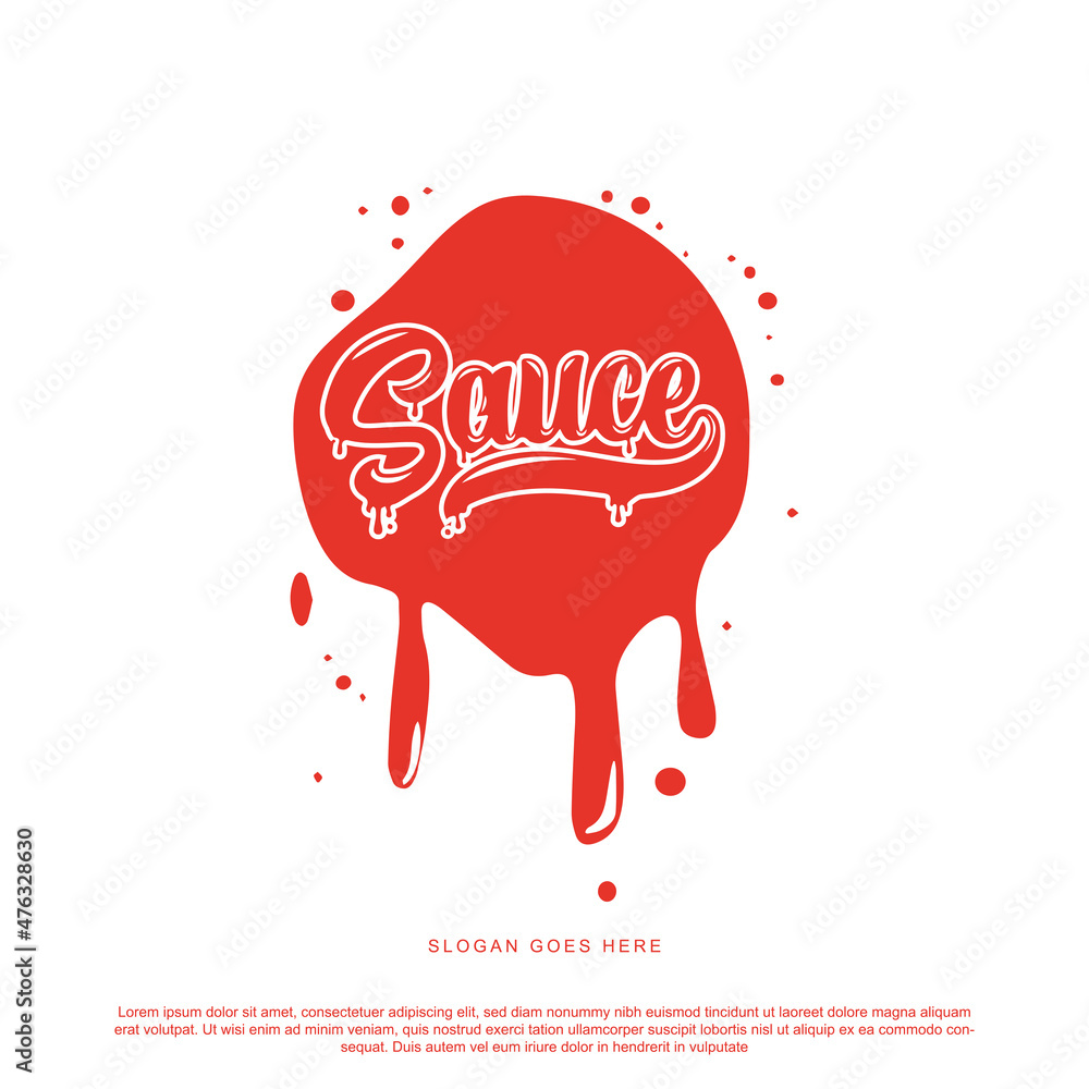 sauce logo design. sauce lettering with splash. for your brand or ...