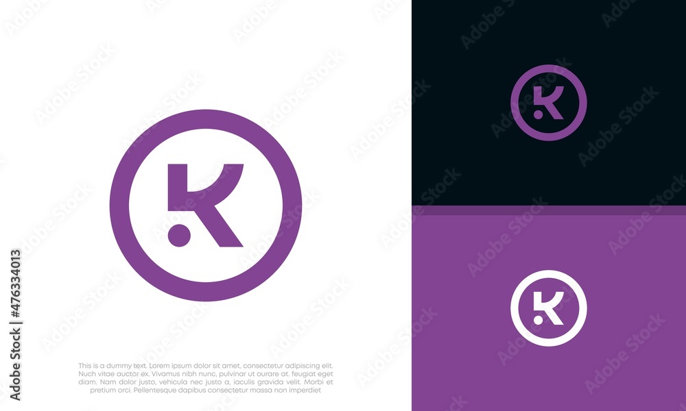 Initials K logo design. Initial Letter Logo. Stock Vector | Adobe Stock
