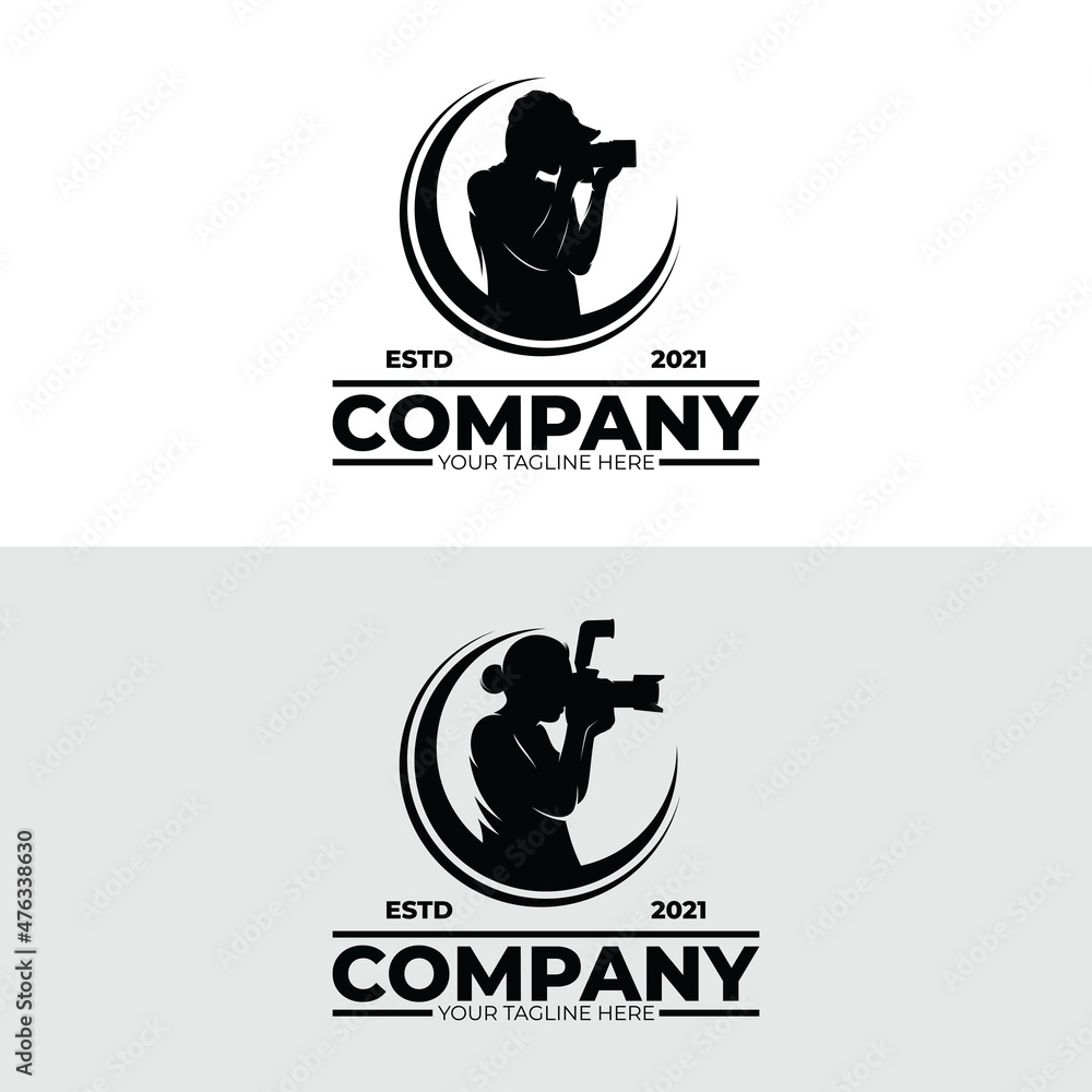 Set of photographer logo design inspiration Stock Vector | Adobe Stock