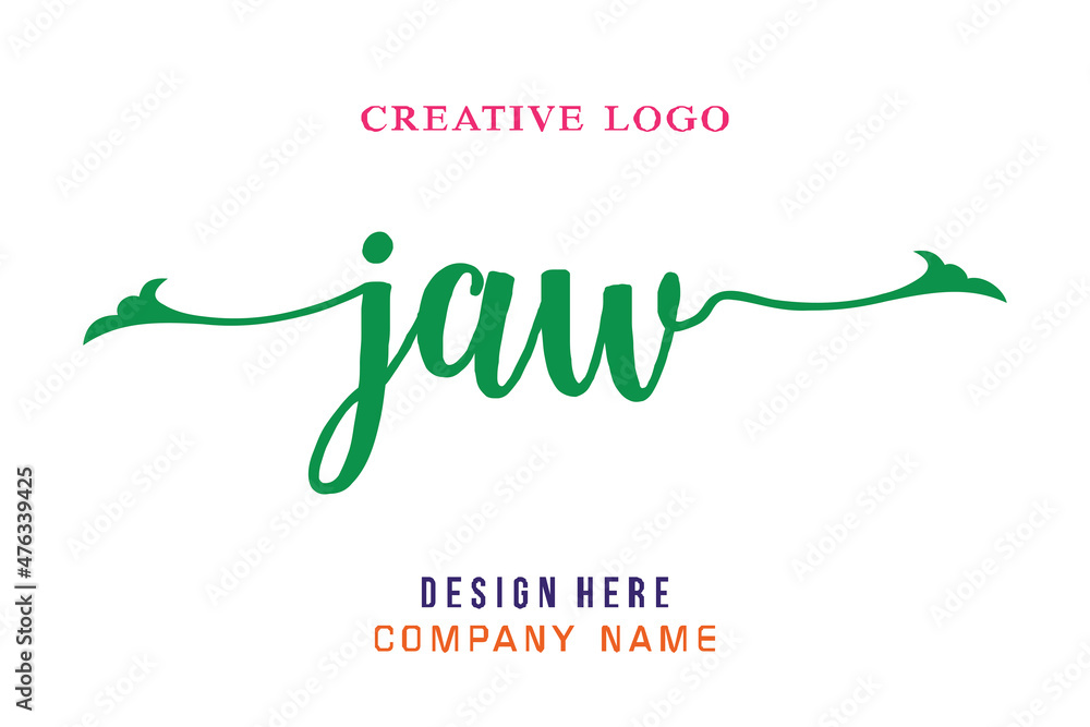 JAW lettering logo is simple, easy to understand and authoritative ...