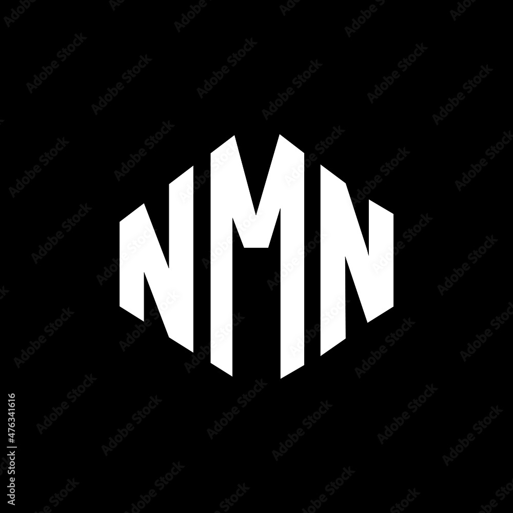 NMN letter logo design with polygon shape. NMN polygon and cube shape ...