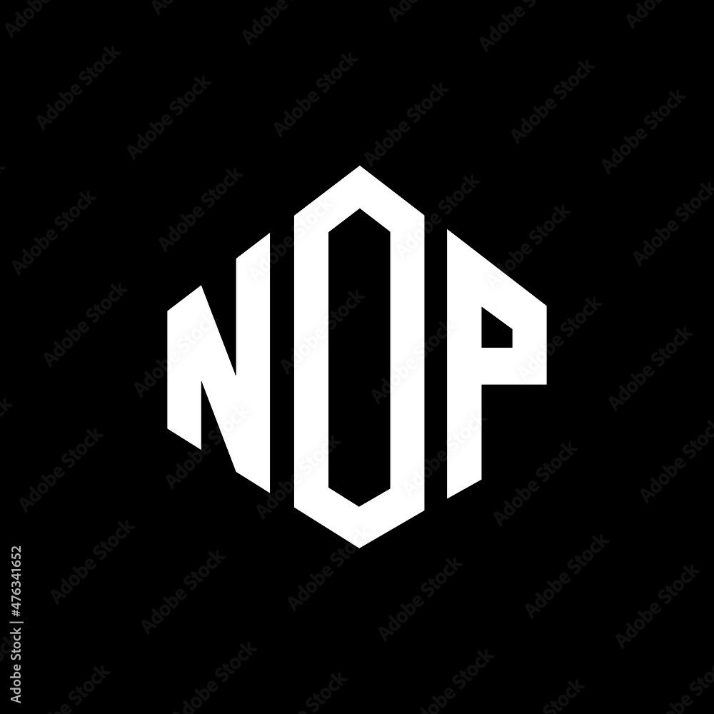NOP letter logo design with polygon shape. NOP polygon and cube shape ...