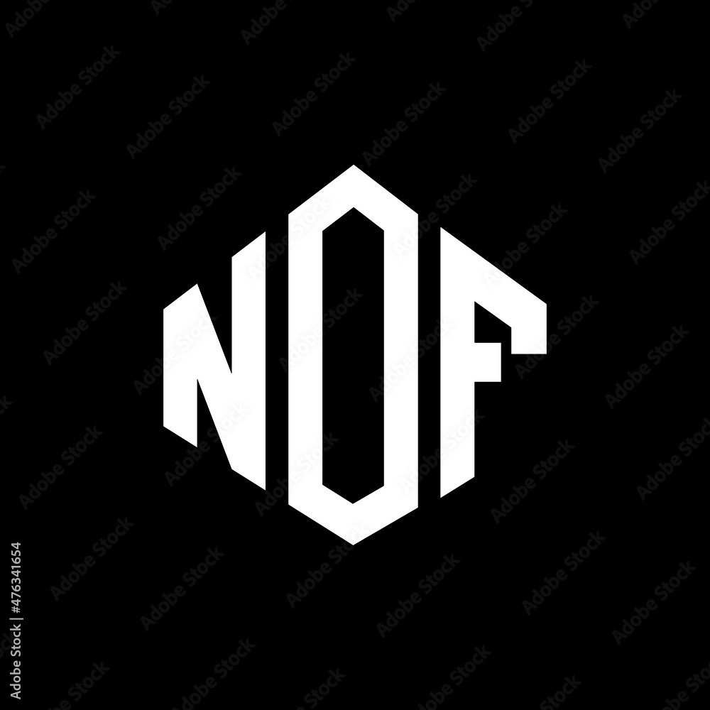 Nof Letter Logo Design With Polygon Shape Nof Polygon And Cube Shape Logo Design Nof Hexagon