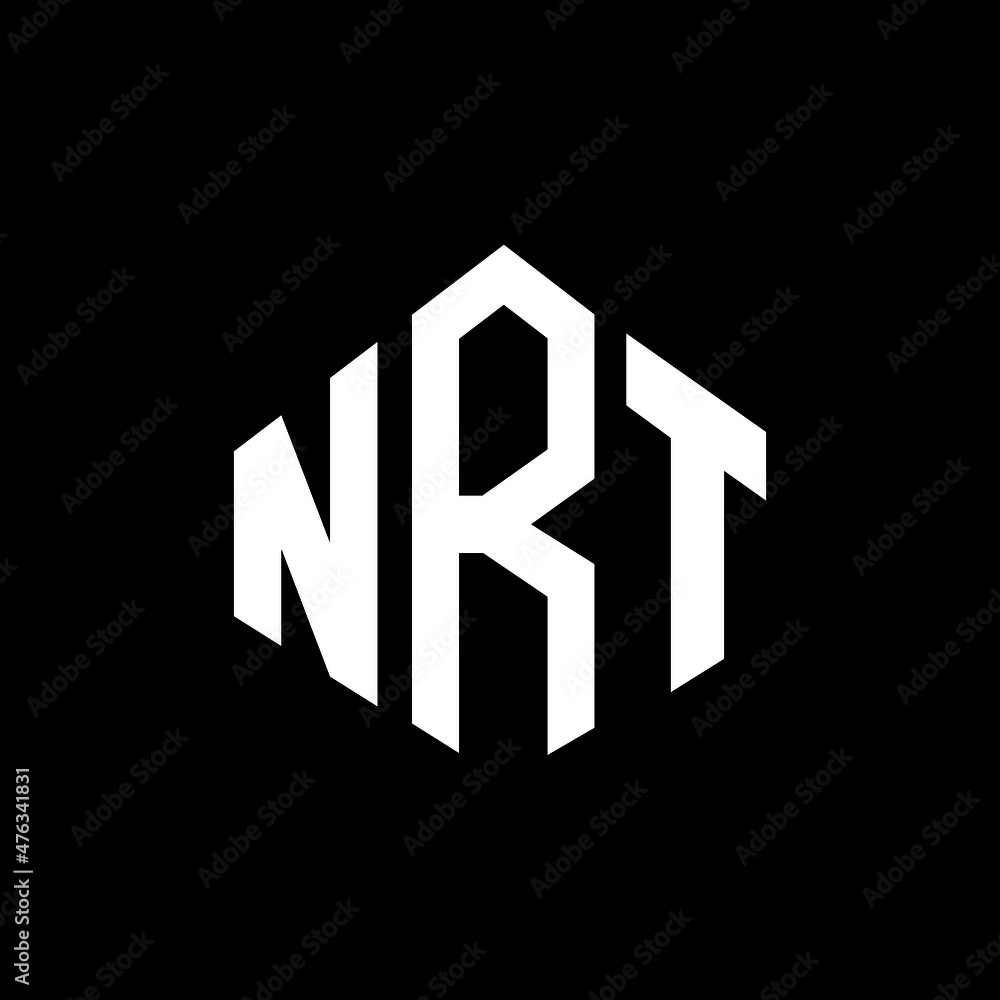 NRT letter logo design with polygon shape. NRT polygon and cube shape ...