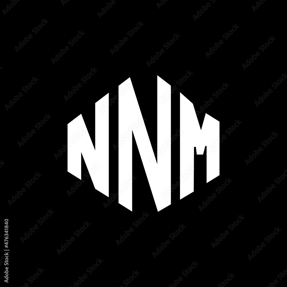 NNM letter logo design with polygon shape. NNM polygon and cube shape ...