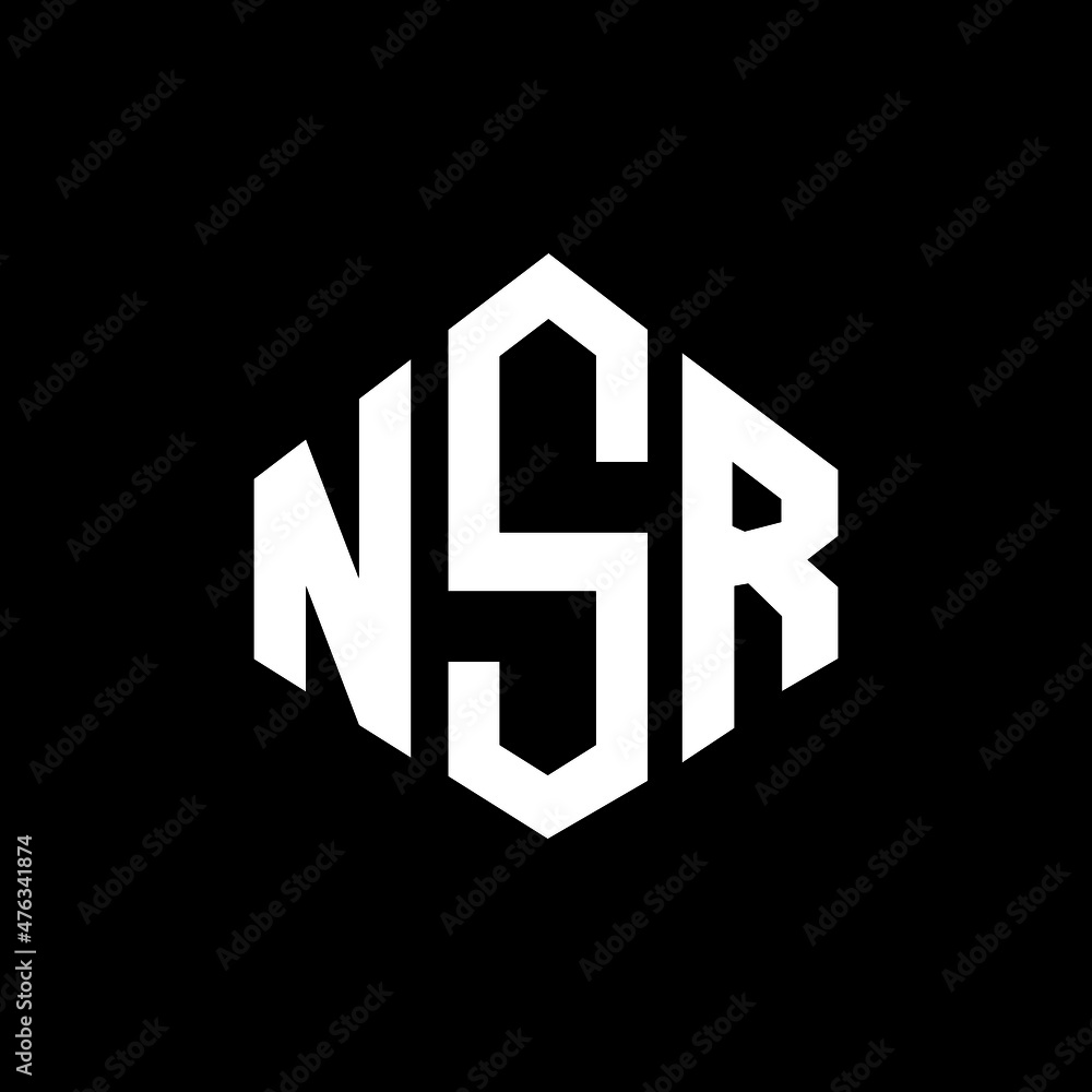 NSR letter logo design with polygon shape. NSR polygon and cube shape ...