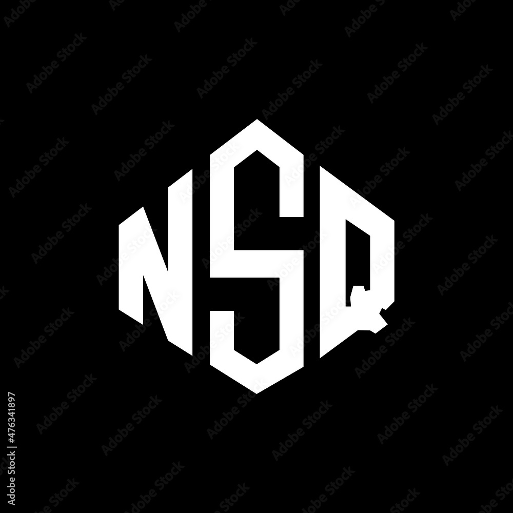 NSQ letter logo design with polygon shape. NSQ polygon and cube shape ...