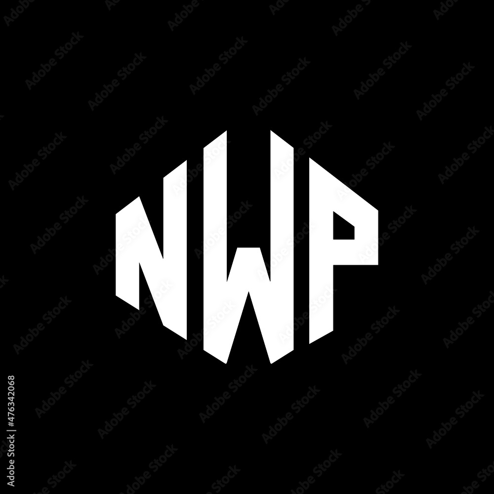 NWP letter logo design with polygon shape. NWP polygon and cube shape ...