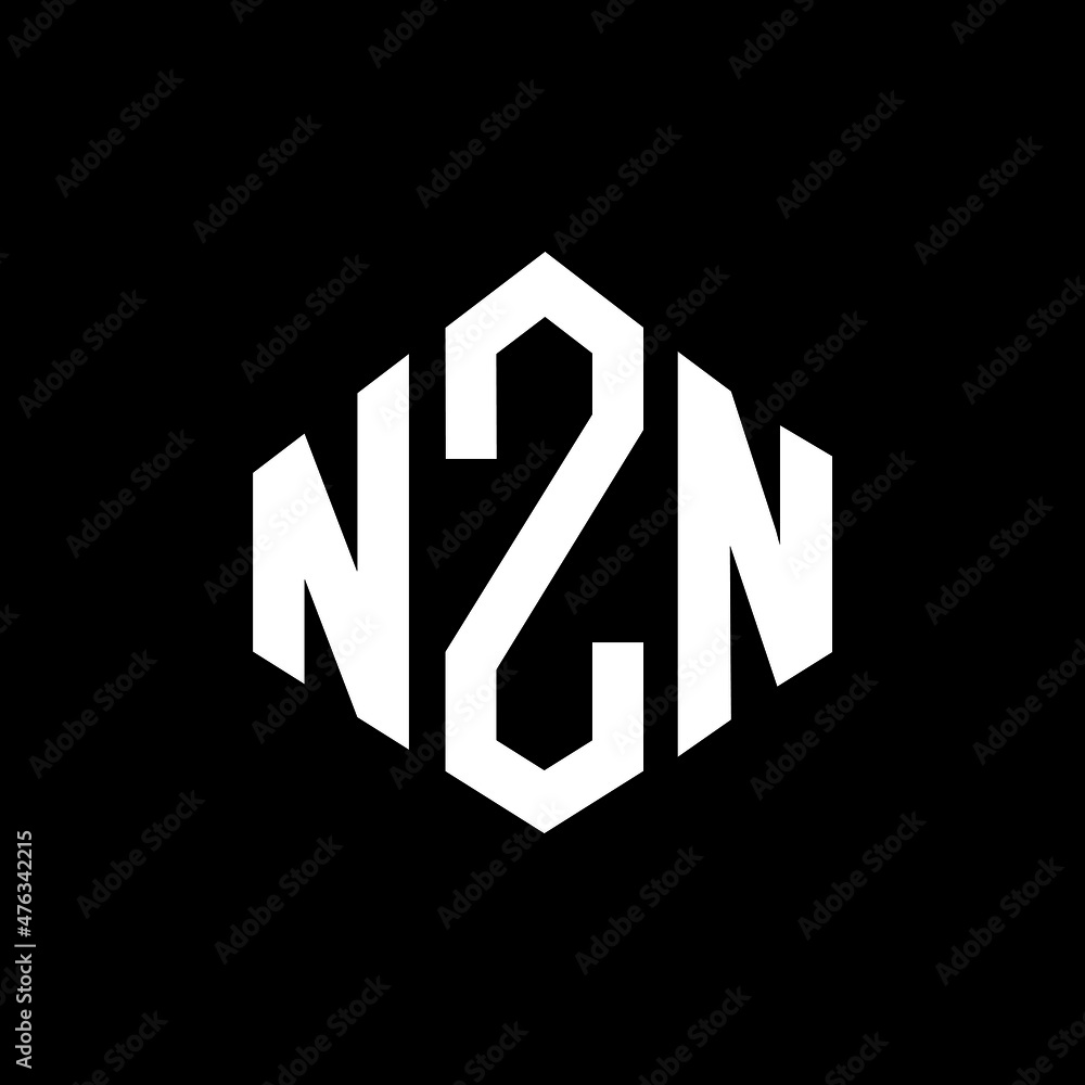 NZN letter logo design with polygon shape. NZN polygon and cube shape ...